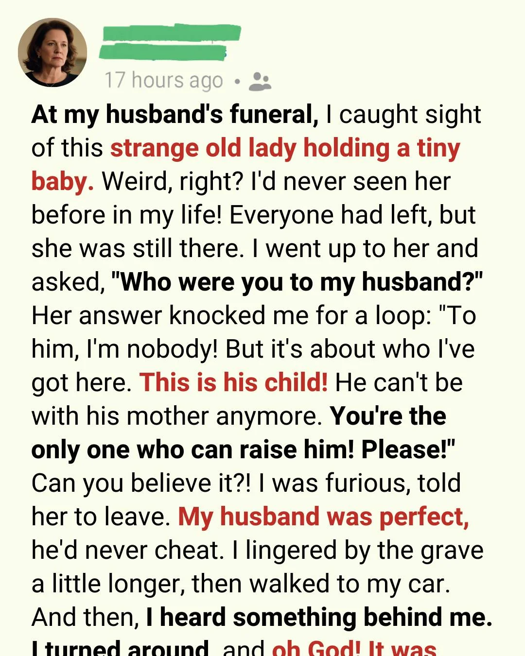 At My Husband’s Funeral, a Stranger Gave Me a Baby—and Everything ...