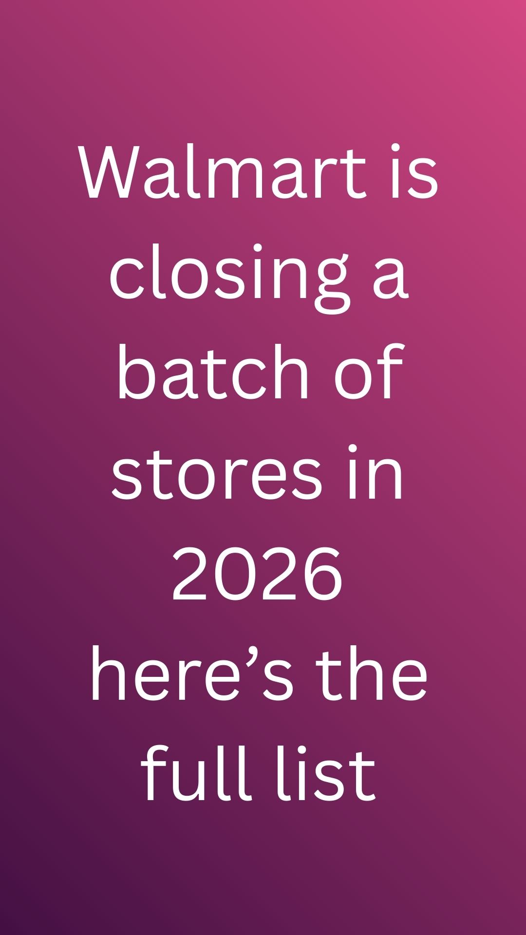Walmart is closing a batch of stores in 2026 here’s the full list – The ...