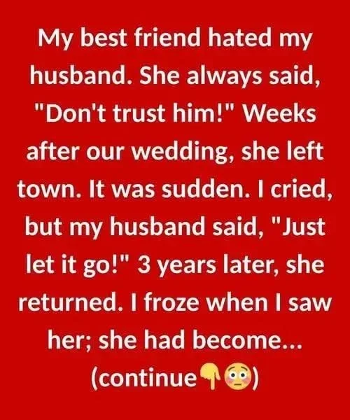 My best friend hated my husband. She always said… – The Daily Beat