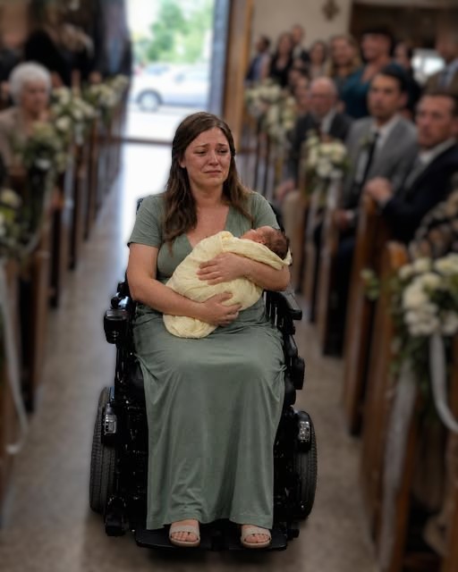 During My Wedding Vows, a Woman in a Wheelchair Rolled In Holding a ...